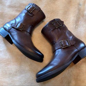 Frye | Shoes | Frye Vicky Engineer Leather Boot Chocolate | Poshmark